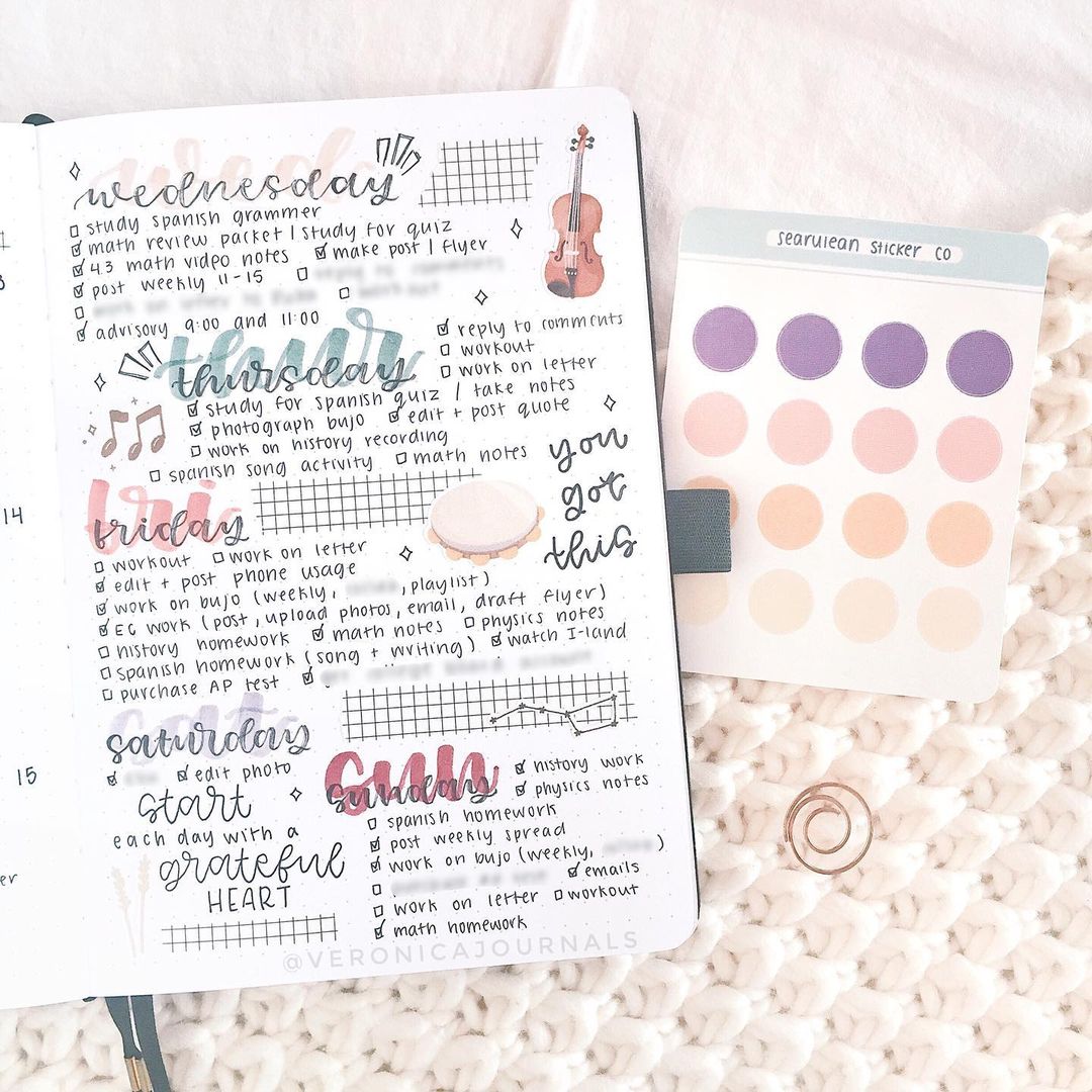 Bullet Journaling 101: Bullet Journal Spreads for Students
