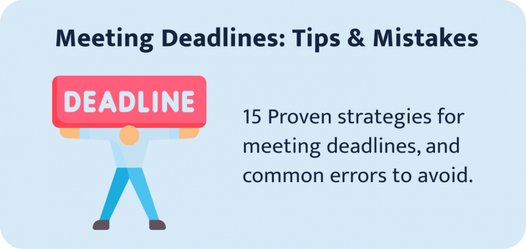 The Secrets of Meeting Deadlines: Mindset & Strategies